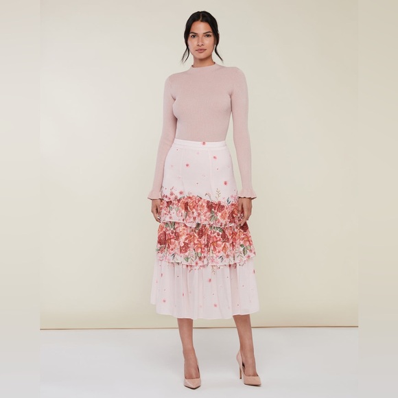 Rachel Parcell | Skirts | Rachel Parcell Tiered Midi Skirt | Poshmark